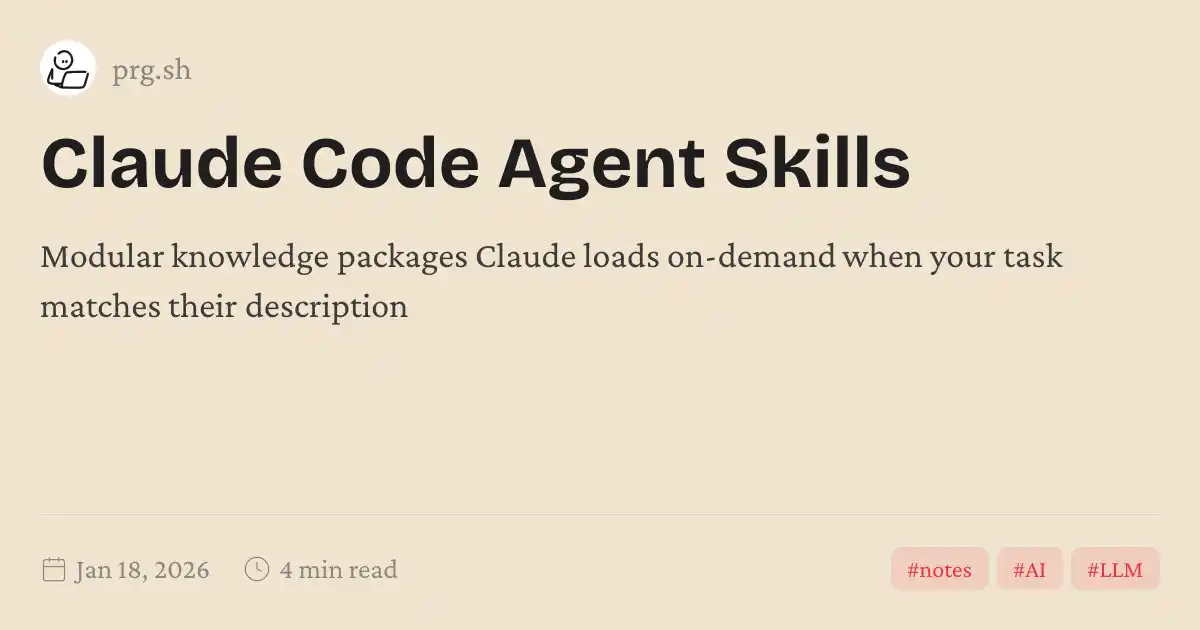 Claude Code Agent Skills