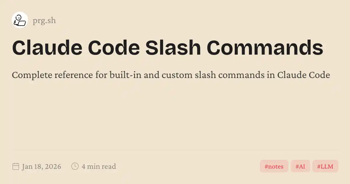 Claude Code Slash Commands